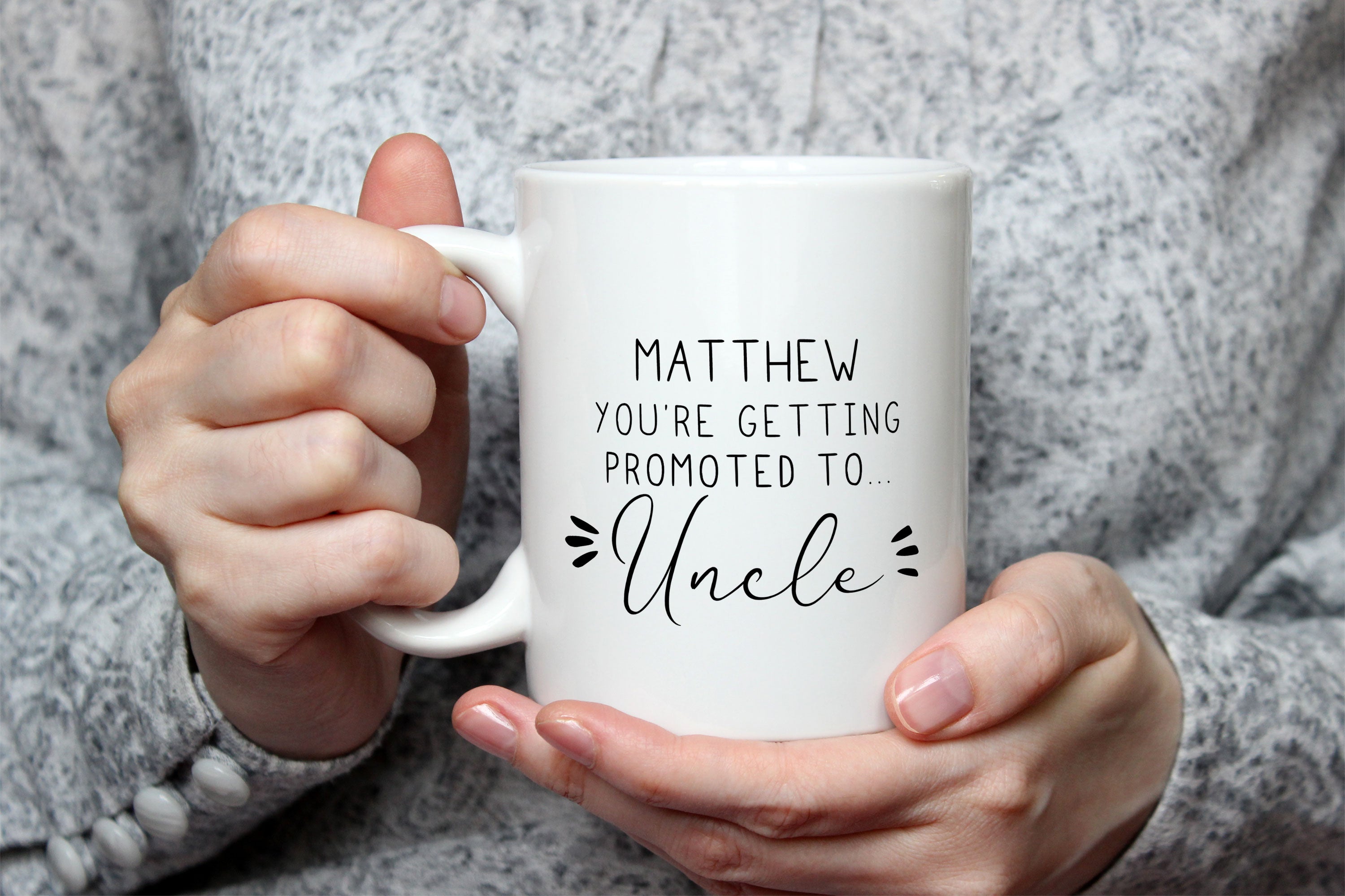 Personalised Brother Promoted to Uncle Mug
